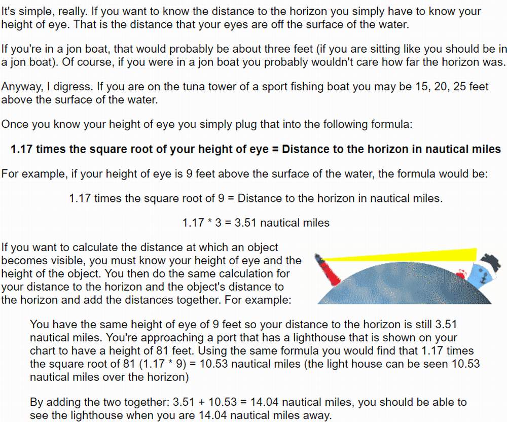 Explained: Coast Guard Geographic Range Table promoted by flat earthers | Metabunk