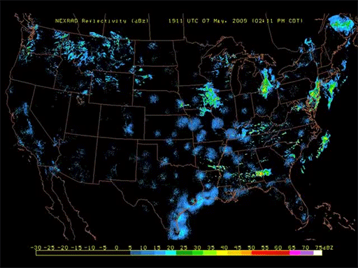 Blue Splotches around Nexrad Stations [Birds] | Metabunk
