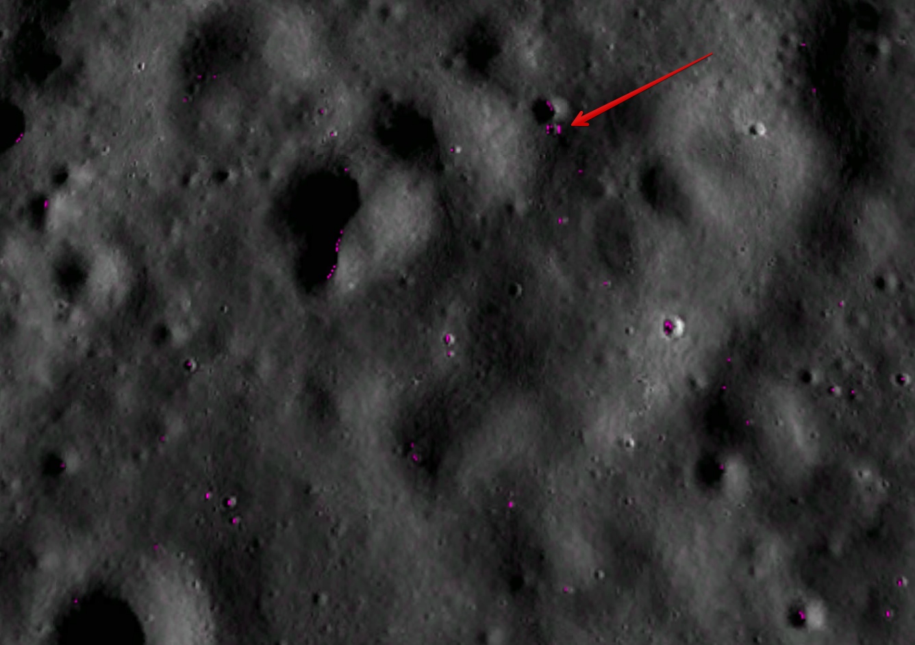 Rectangular building type objects on the surface of the moon [Like the ...